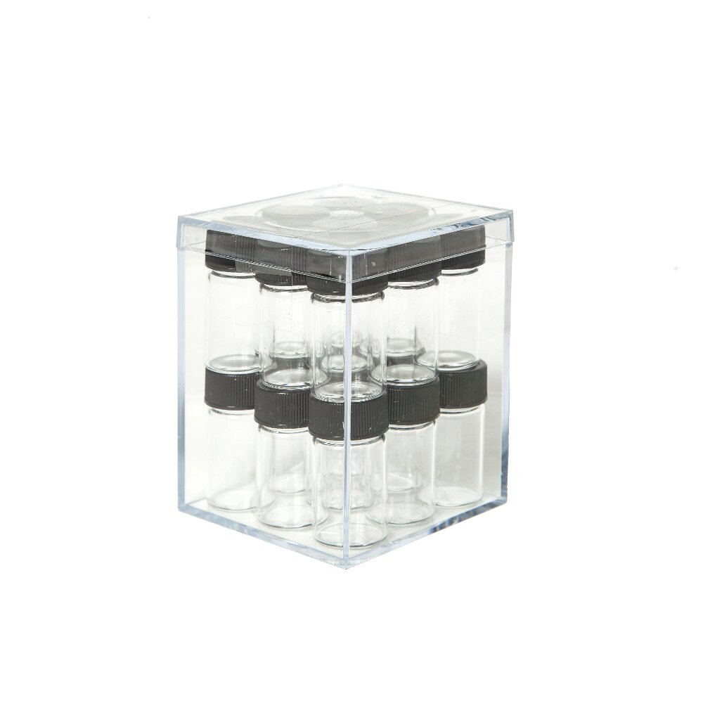 Empty Bead Vials in Clear Acrylic Box - Access Commodities